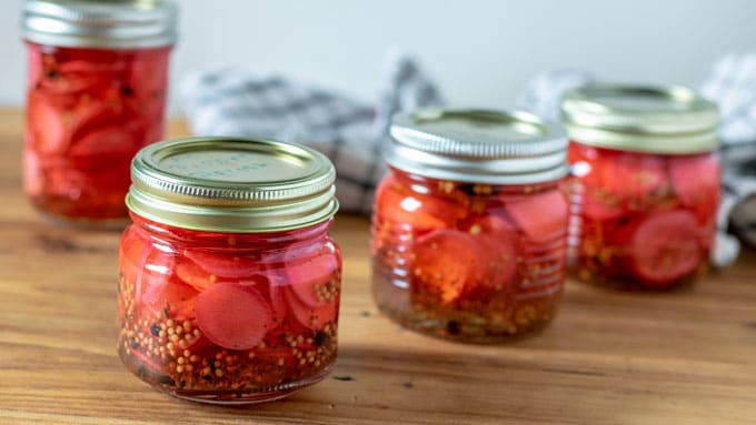 Quick Pickled Radishes - Binky's Culinary Carnival