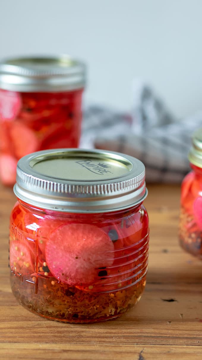 Quick Pickled Radishes - Binky's Culinary Carnival