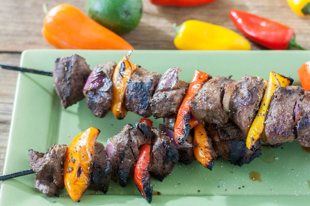 Venison Steak Kabobs- Grilled to Perfection - Binky's Culinary Carnival