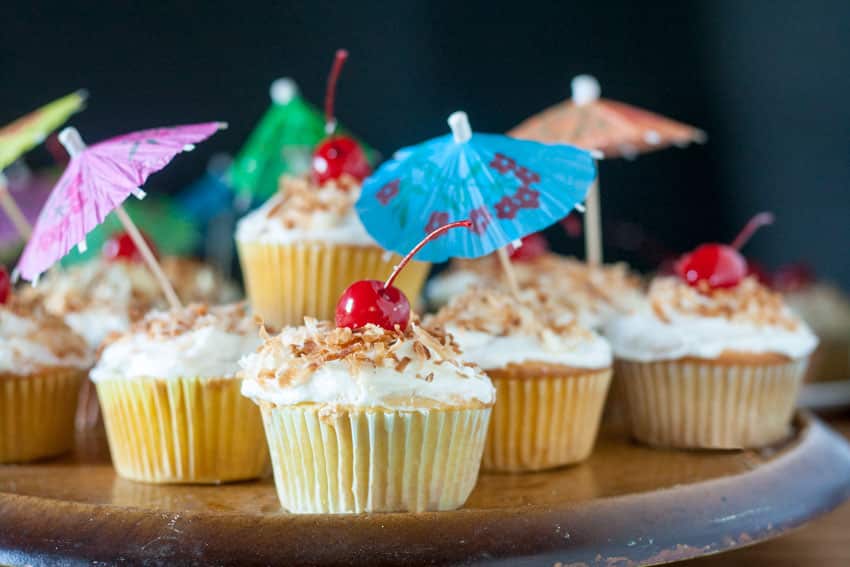 Pina Colada Cupcakes - Binky's Culinary Carnival