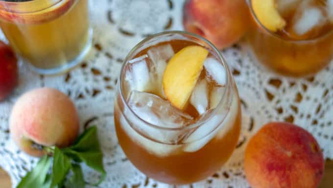 Peach Tea - Sweetened or Unsweetened - Binky's Culinary Carnival