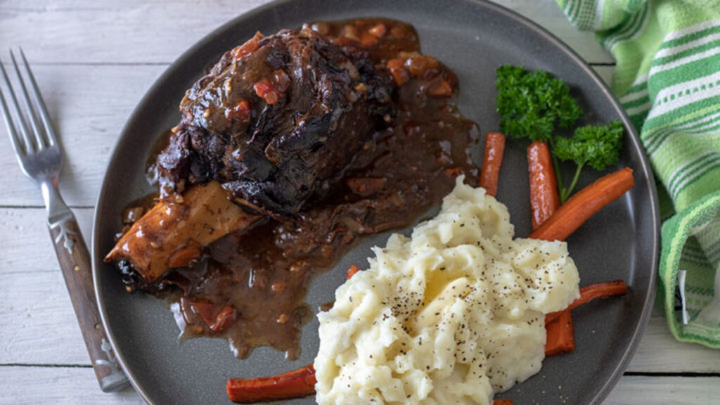 Braised Venison Shanks - Binky's Culinary Carnival