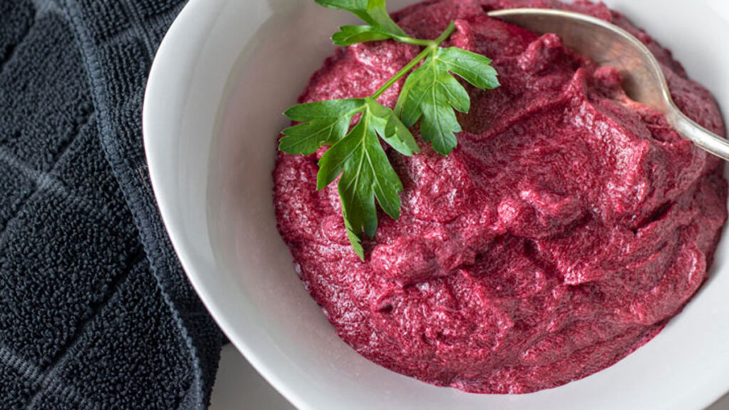 Beet Puree - easy, vegan - Binky's Culinary Carnival