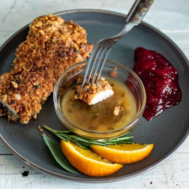 Almond Crusted Turkey, Turkey Schnitzel - Binky's Culinary Carnival