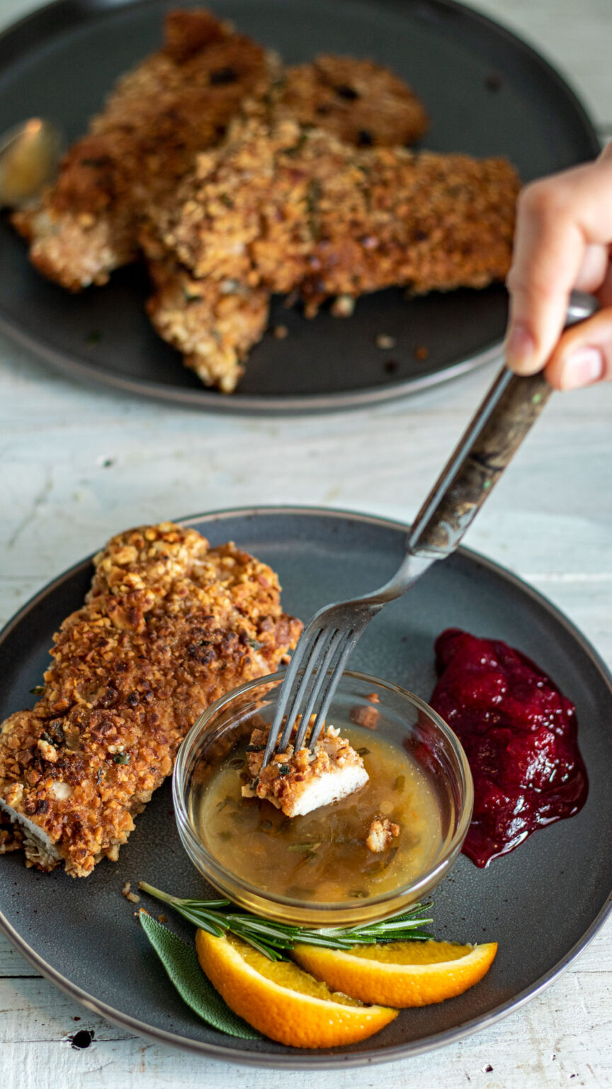 Almond Crusted Turkey, Turkey Schnitzel - Binky's Culinary Carnival