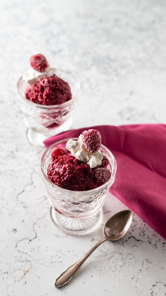 Raspberry Sherbet / Sorbet - Binky's Culinary Carnival