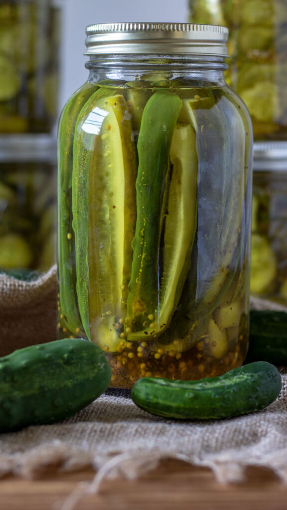 Crispy Sweet Pickles - Water Bath or Cold Pack Canned - Binky's ...