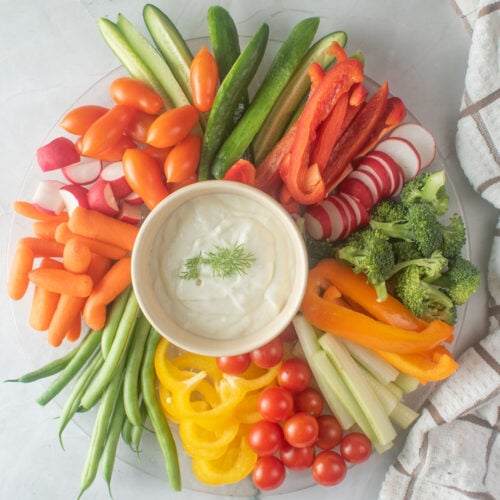 Crudités Platter | Simple Veggie Board - Binky's Culinary Carnival