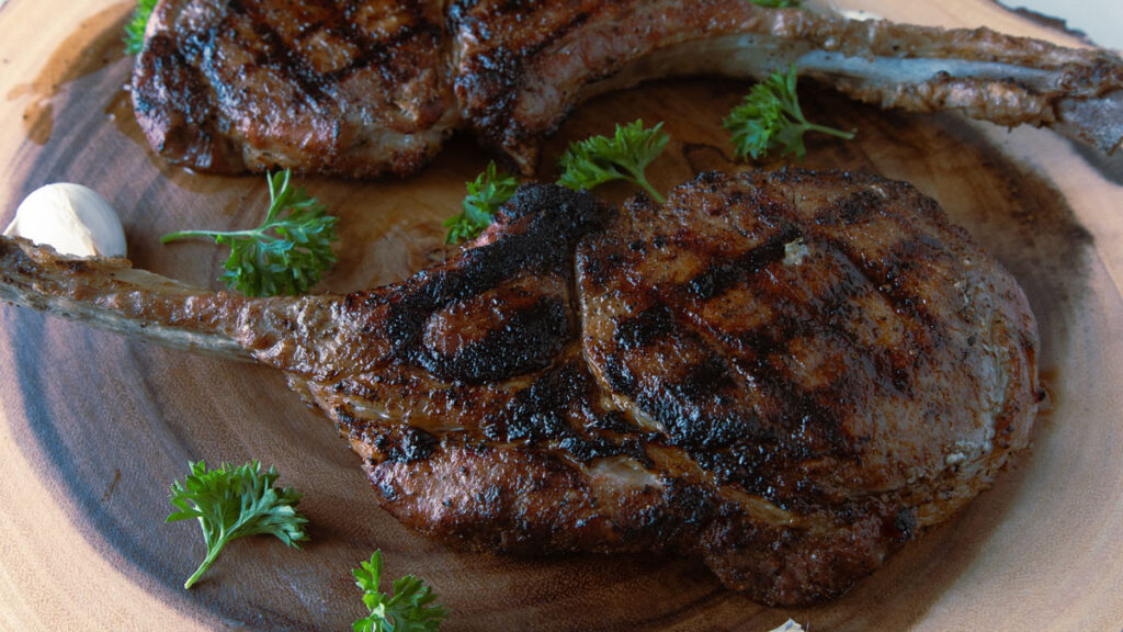 Tomahawk Pork Chops- Juicy and Flavorful - Binky's Culinary Carnival
