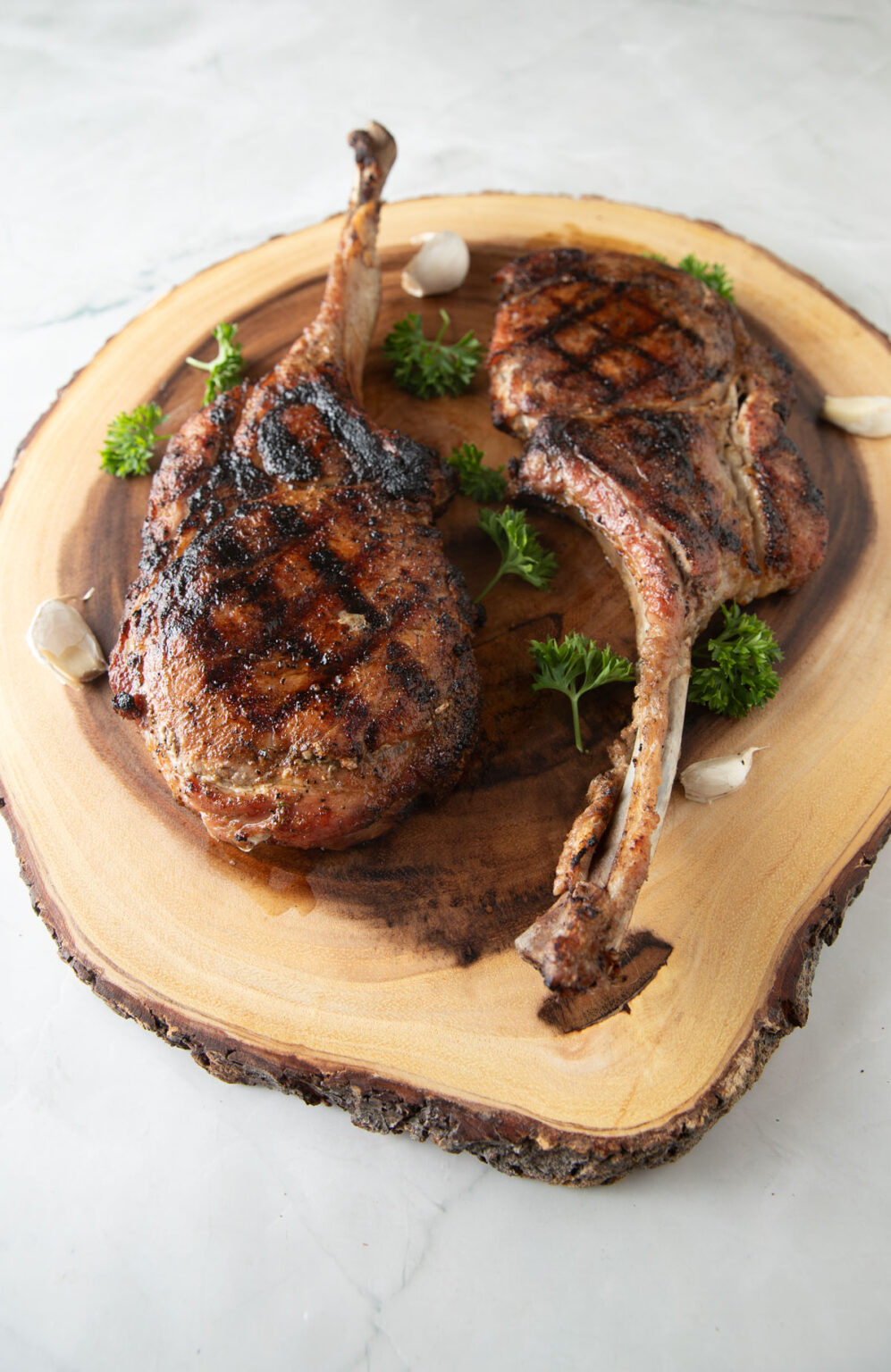 Tomahawk Pork Chops- Juicy and Flavorful - Binky's Culinary Carnival