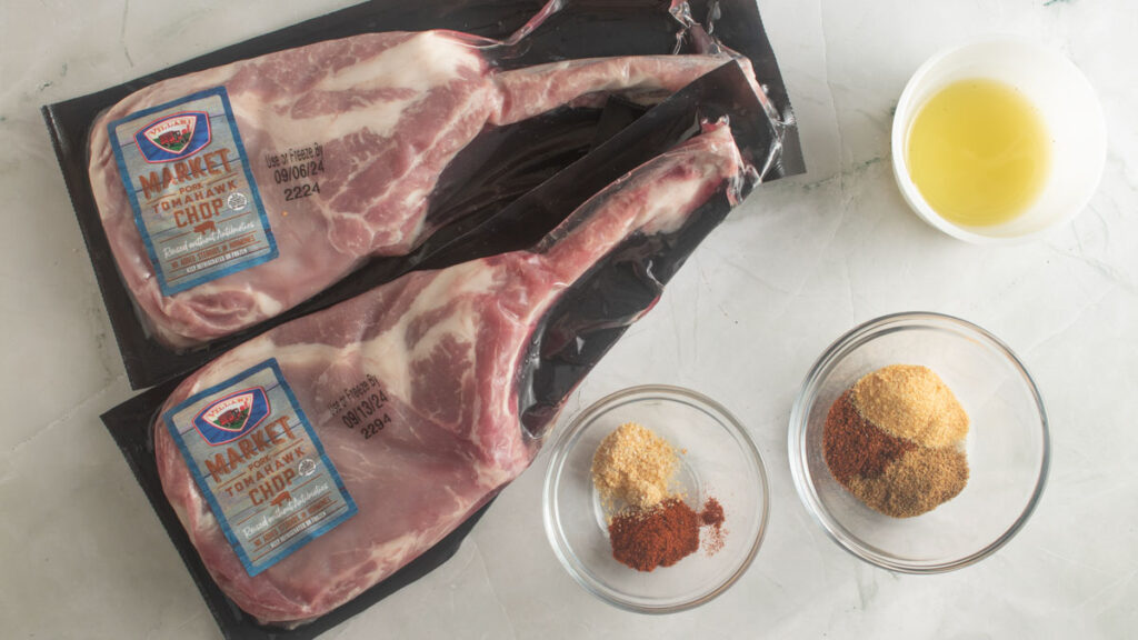 Tomahawk Pork Chops- Juicy and Flavorful - Binky's Culinary Carnival