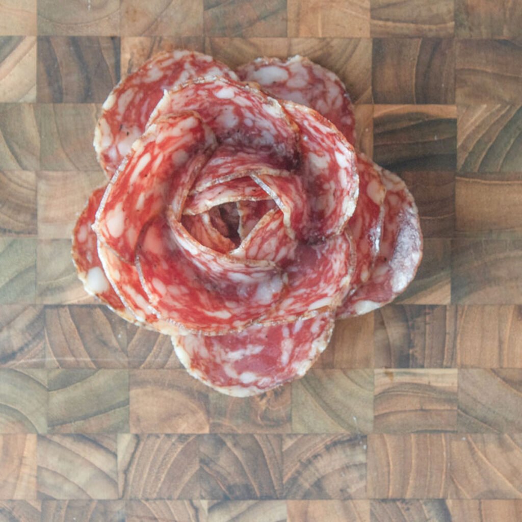 How to Fold Meat and Salami Roses for Charcuterie Boards - Binky's ...