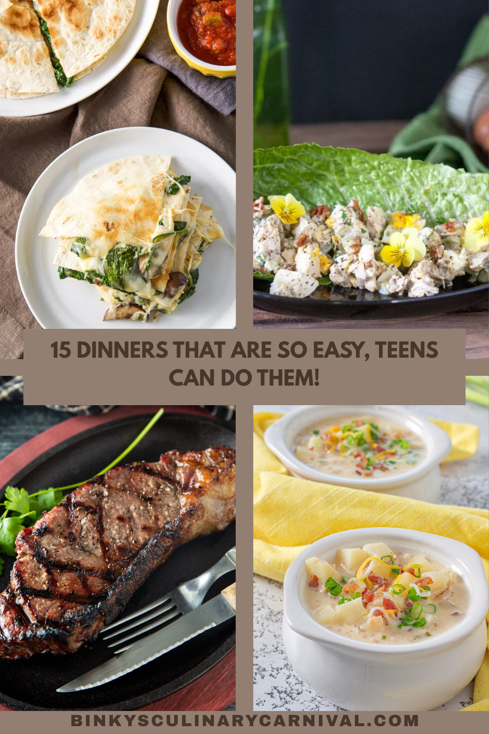 15 Dinners That Are So Easy, Teens Can Do Them! - Binky's Culinary Carnival
