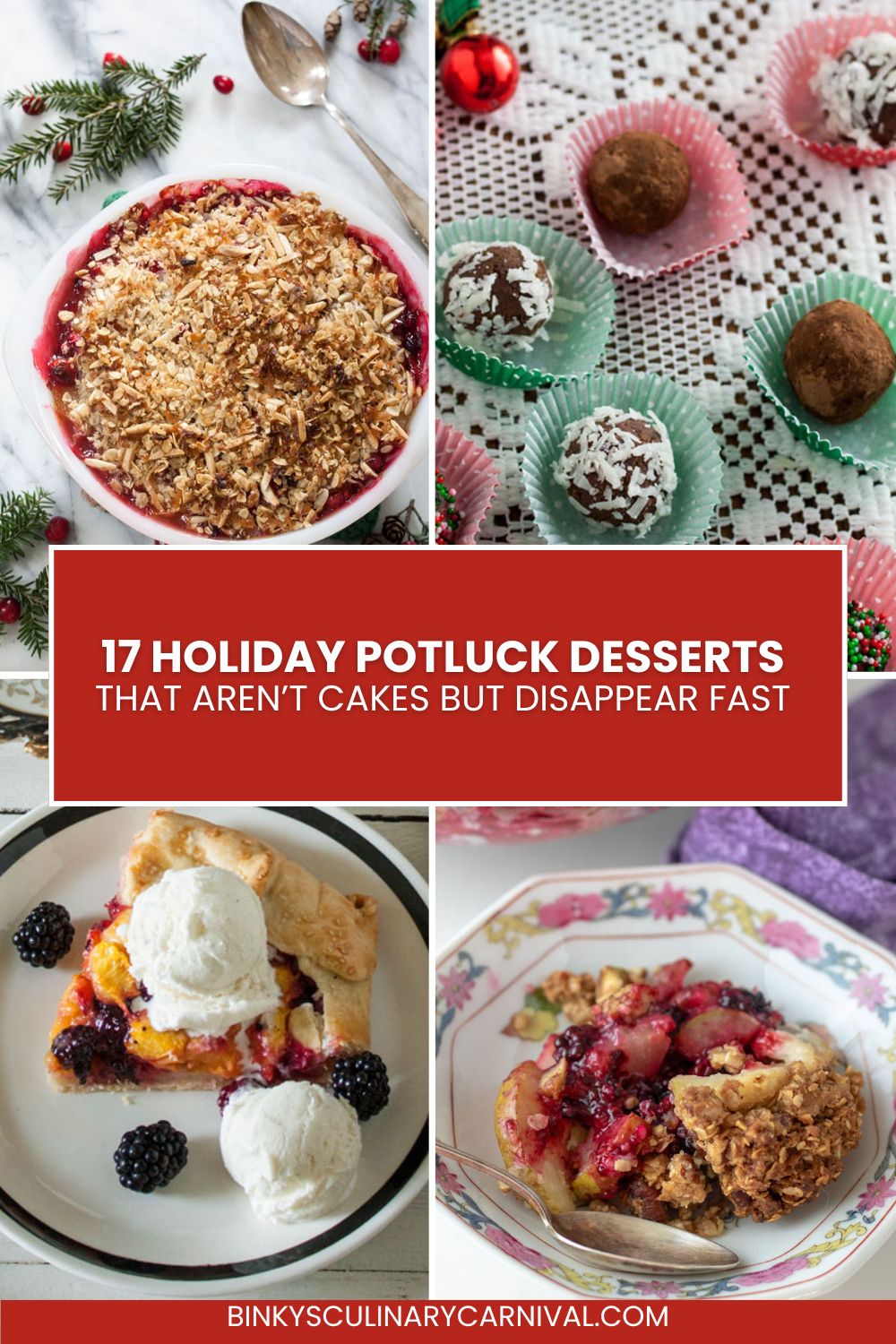 17 Holiday Potluck Desserts That Aren’t Cakes But Disappear Fast ...