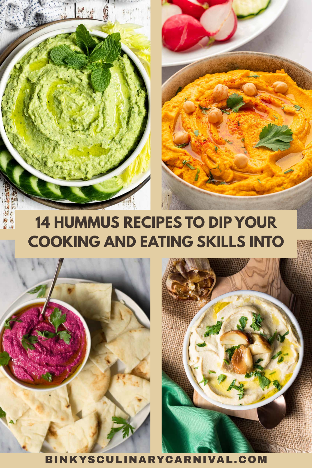 14 Hummus Recipes To Dip Your Cooking and Eating Skills Into - Binky's ...